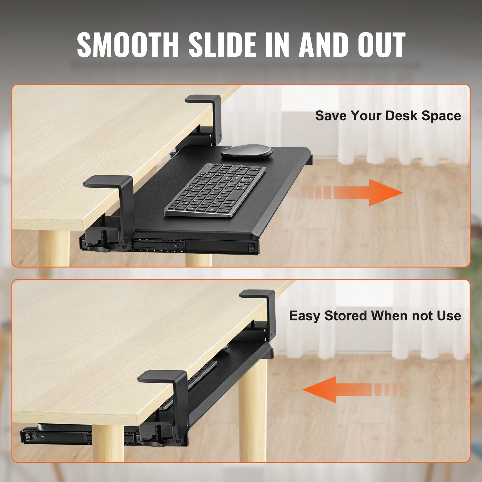 Adjustable Under-Desk Keyboard Tray – Tilt & Height Adjust- New in box ...
